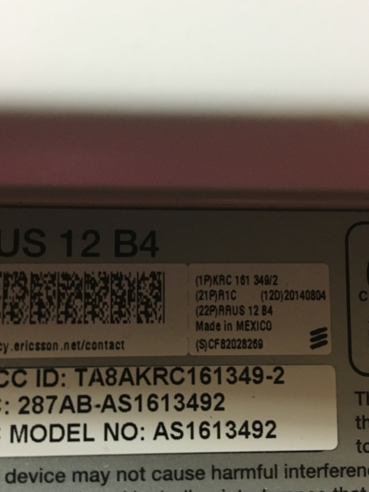 Ericsson RRUS 12 B4 Model Number Bs1613492 Remote Radio for sale online ...