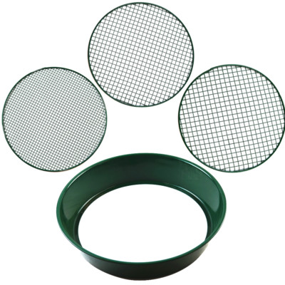 Metal Round Garden Sieve Riddle Riddler Soil Sifter Mesh Gardening Tool ...