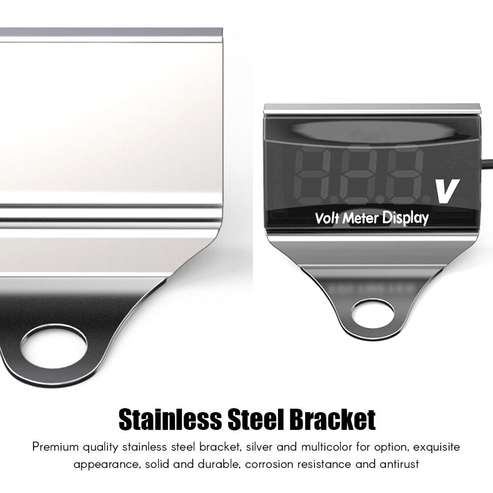 Digital Voltmeter Display Waterproof Voltage For Motorcycle 10-150V ...