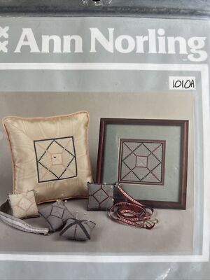 Ann Norling Needlework Kit - Small Samplings 1010A Kit A Peach and Blue ...