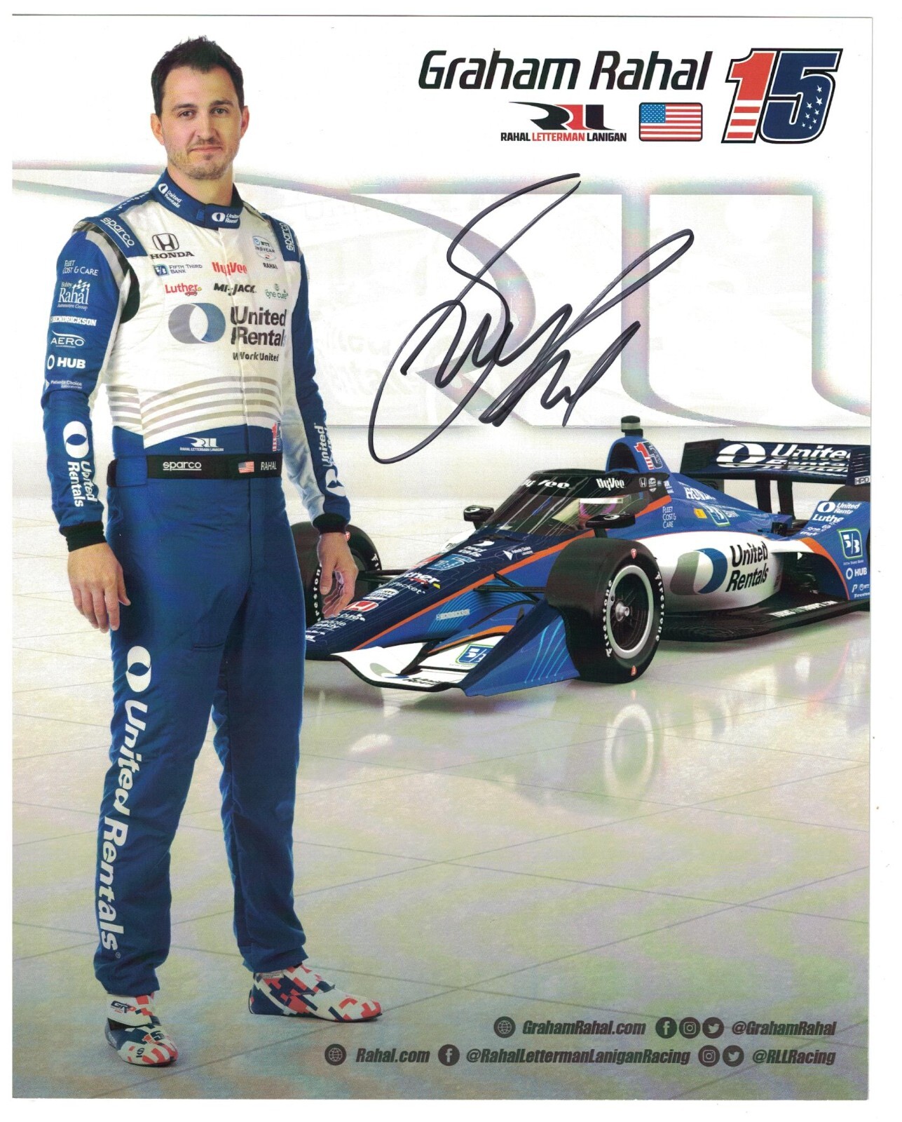 Graham Rahal Indycar Signed Autographed 8 x 10 Photo Racing Driver B | eBay