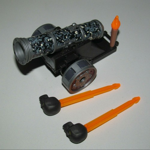 Playmobil Accessoire Pirate Gros Canon sur Roue avec 2 Projectiles Tête ...