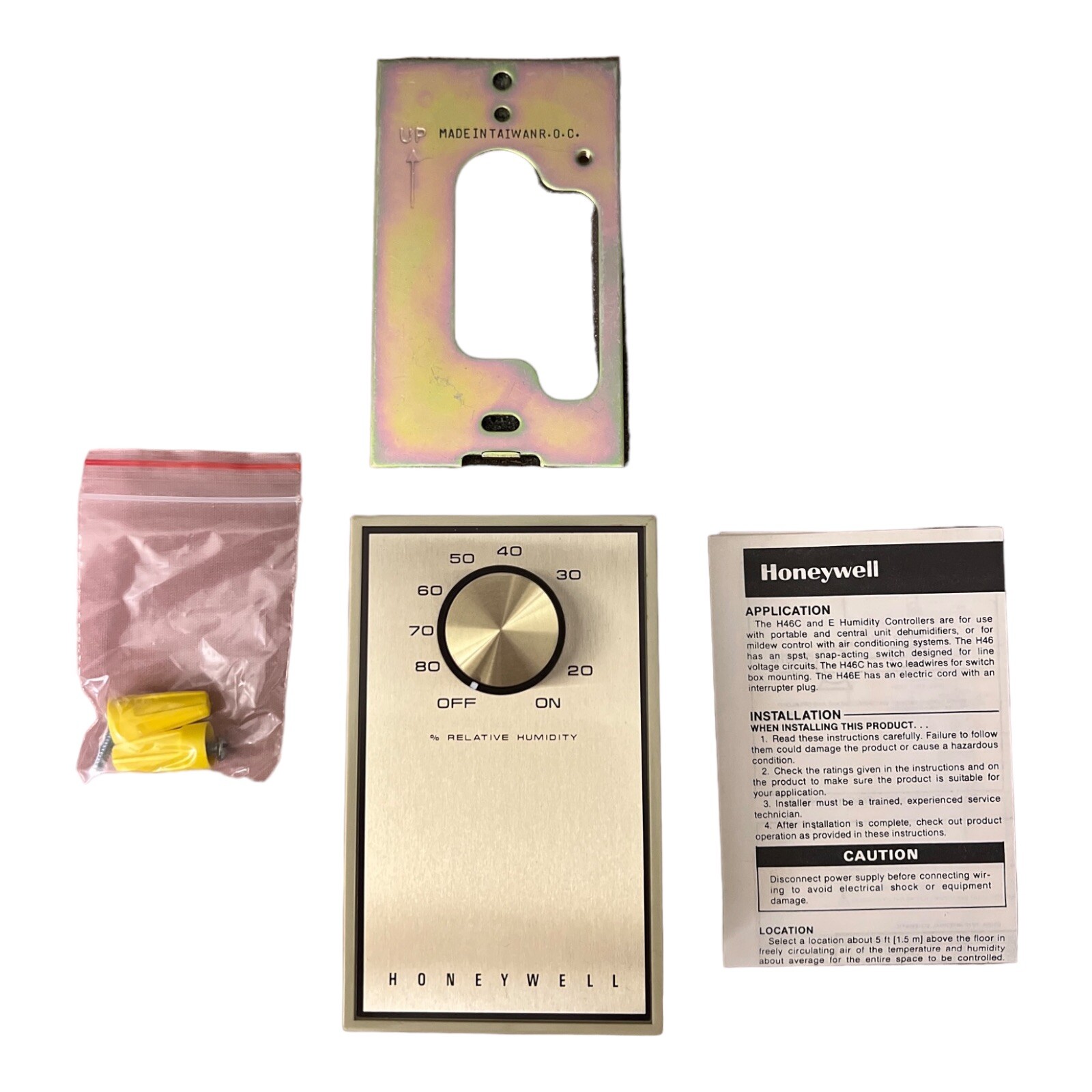 Honeywell H46c 1000 Humidistat Wall Mounted Humidity Controller ...