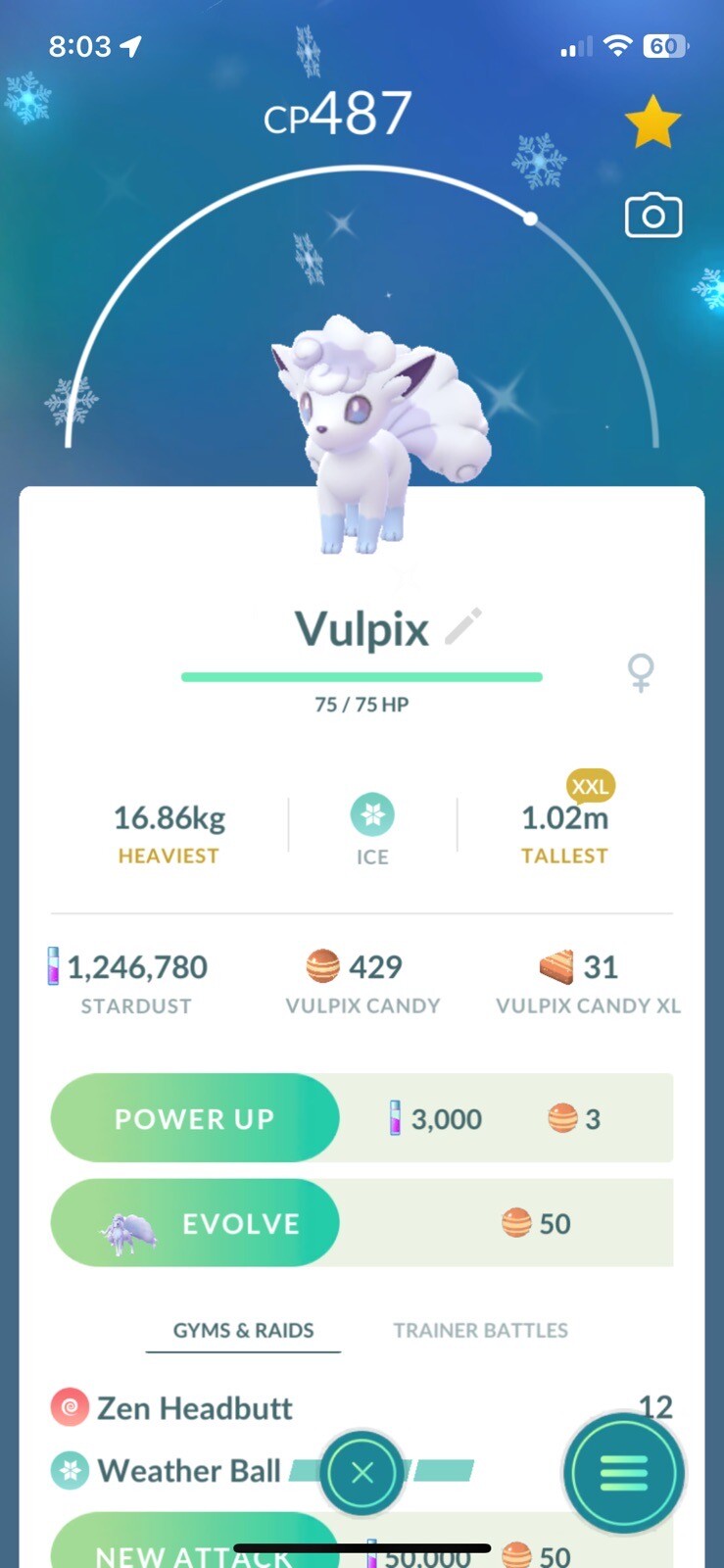 Pokémon Go | shiny alolan vulpix XXL Registered or Unregistered Trade ...