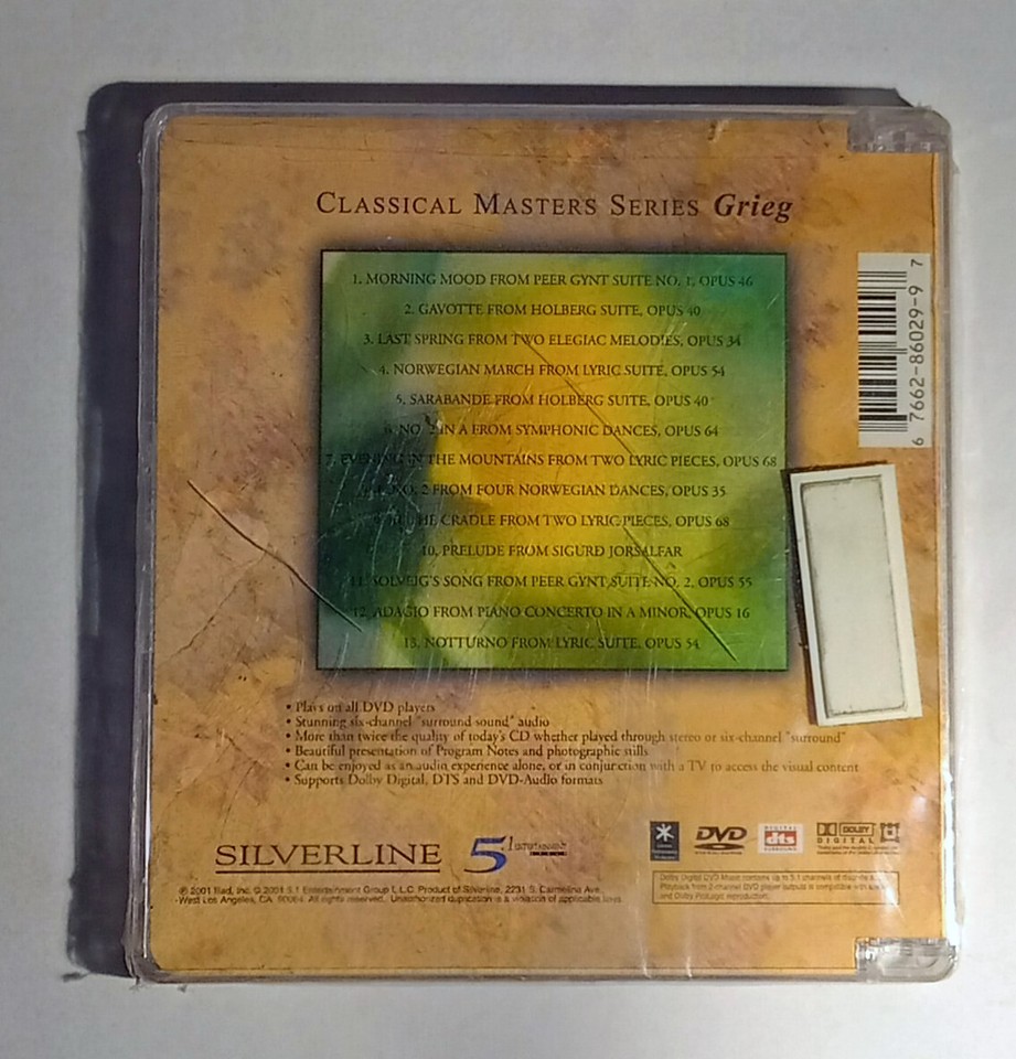 DVD Audio - Grieg - Classical Masters Series - Brand NEW - Still in ...