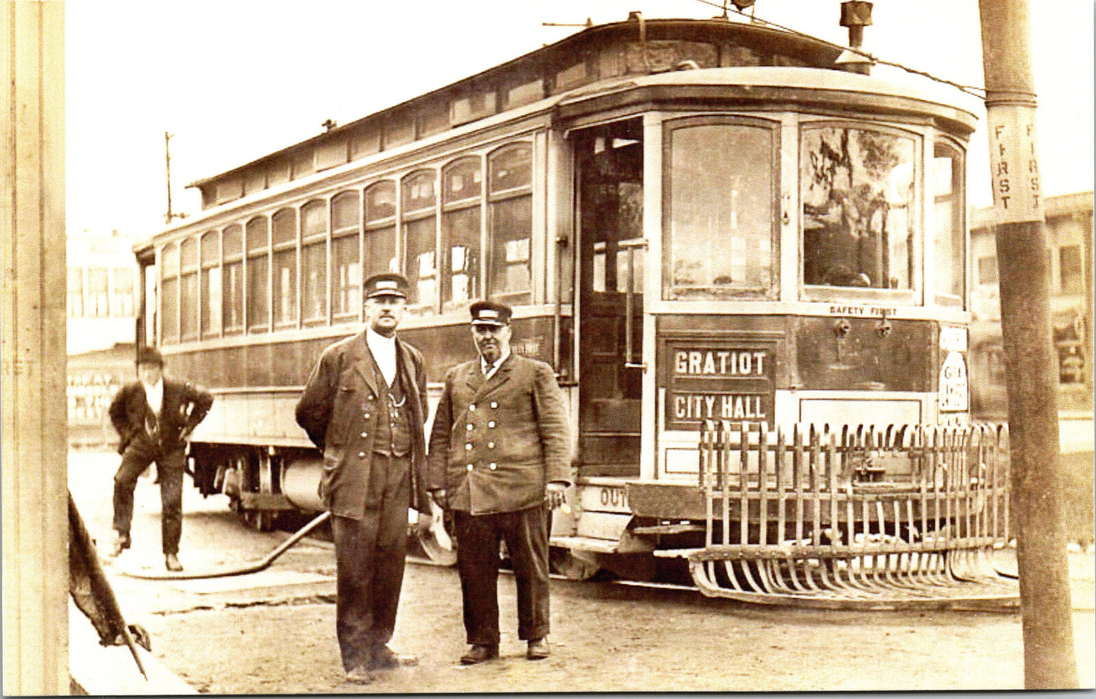 Gratiot Michigan Interurban Railway Postcard Trolley Tram RPPC Reprint ...
