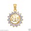 Gold Plated Muslim God Allah Islam Pendant Necklace Locket Chain ...