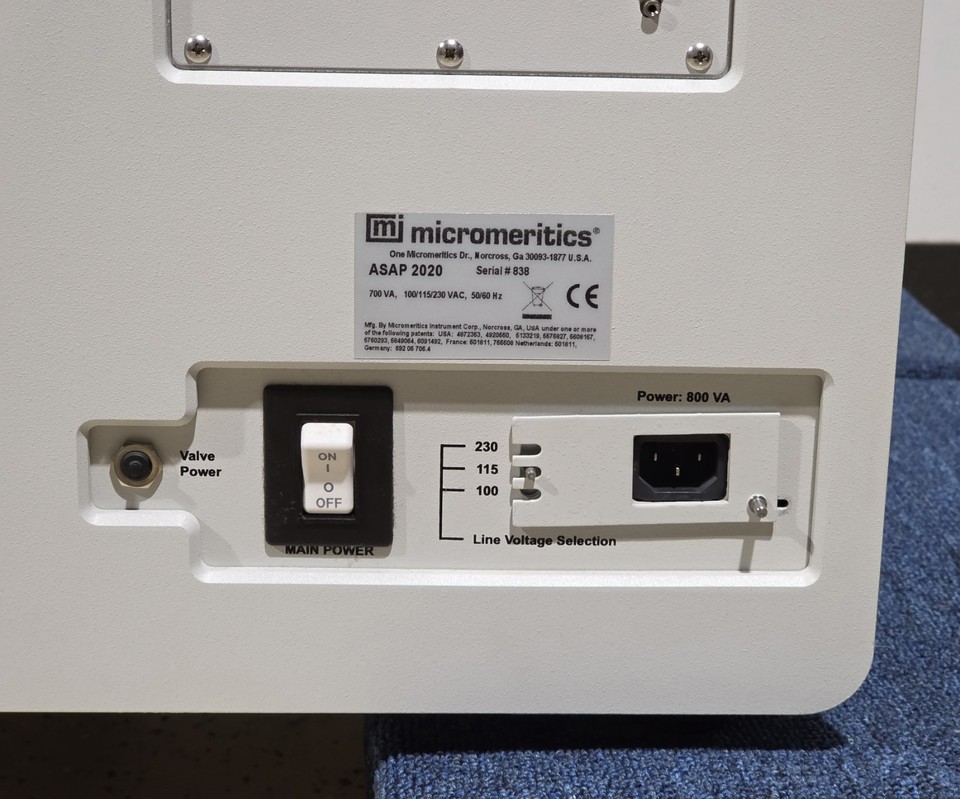 Micromeritics ASAP 2020 Surface Area and Porosity Analyzer | eBay