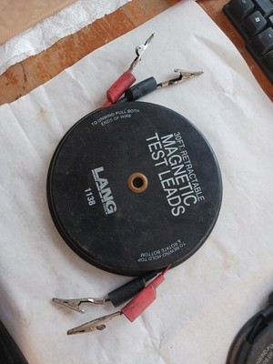2-30 Feet Test Probe Leads Retractable Reel 18 Gauge Alligator Clips 30 ...