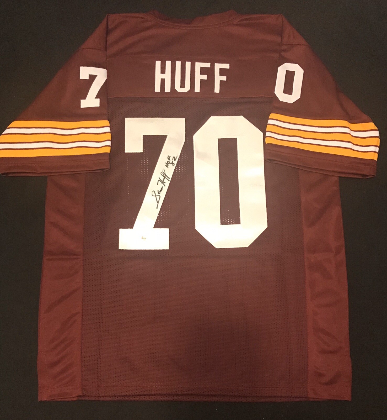 SAM HUFF signed jersey REDSKINS HOF 82 Inscrp - See Video of the ...