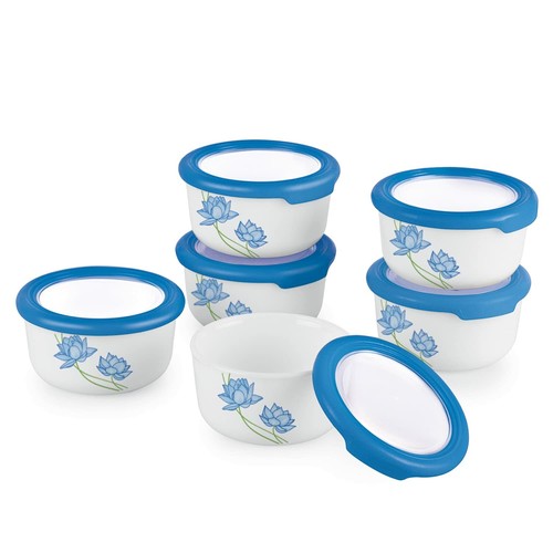 Cello Opalware Condiment Set, Neelkamal, 6pcs, White and Blue | eBay ...