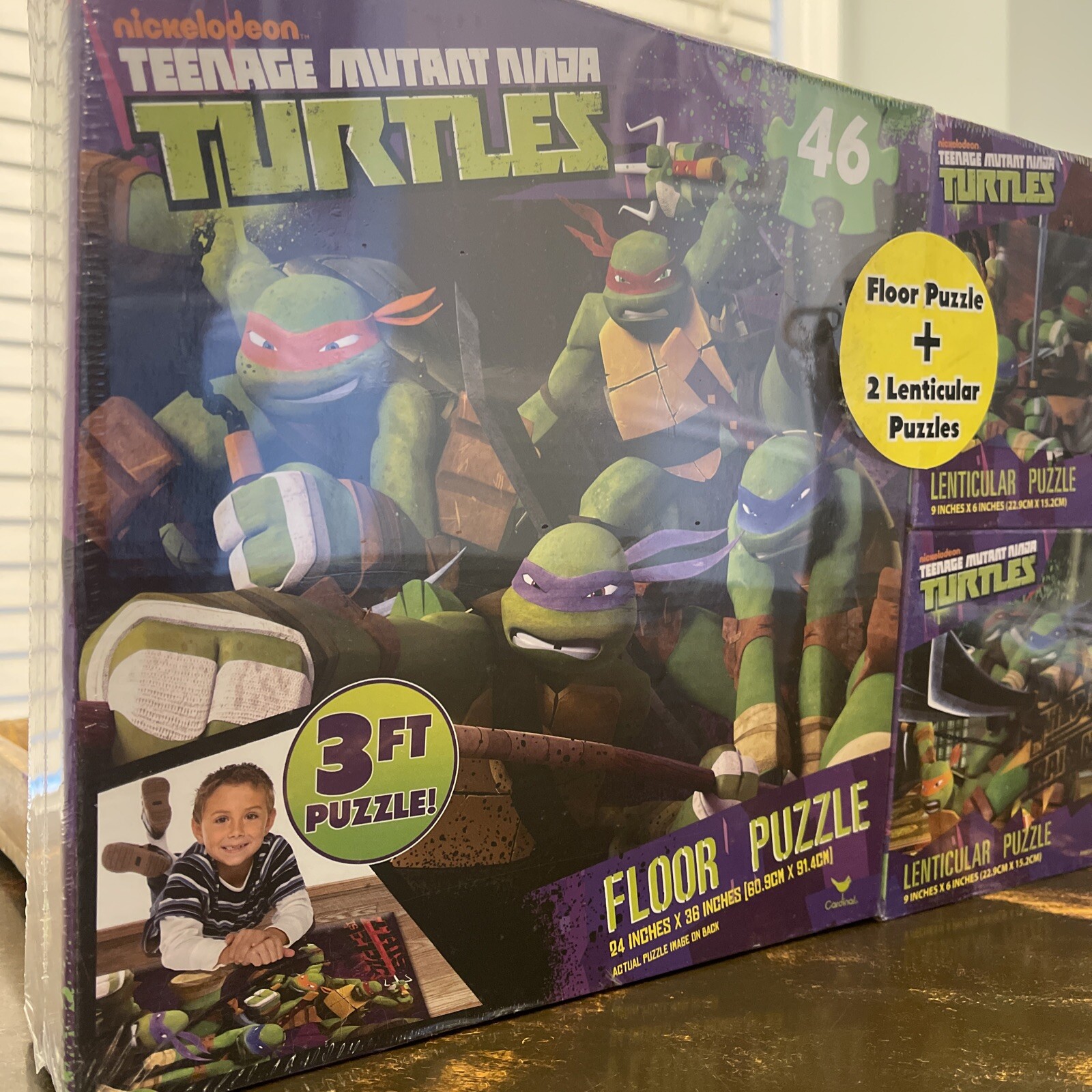 Teenage Mutant Ninja Turtles TMNT 46 Giant Floor Puzzle 2 Lenticular 28 ...