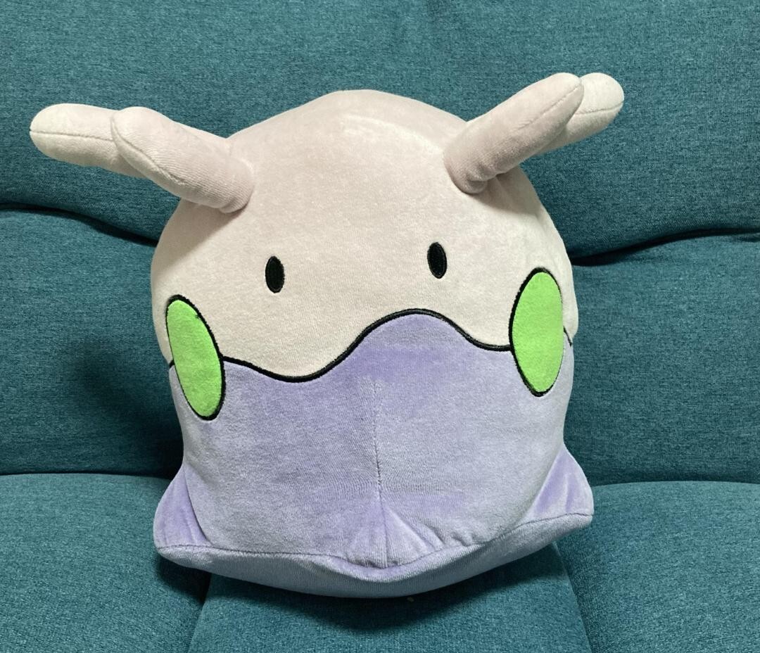 Pokemon Goomy Mochi Fluffy Big Size Cushion Plush Doll Pink Purple ...