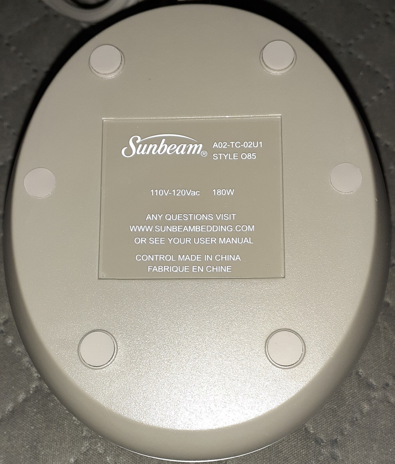 Sunbeam A02-TC-02U1 085 Heating Electric Blanket 3-Prong Controller | eBay