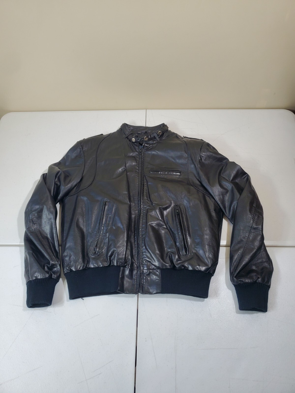 Vintage Wilsons Leather Bomber Jacket Black Men's Siz… - Gem