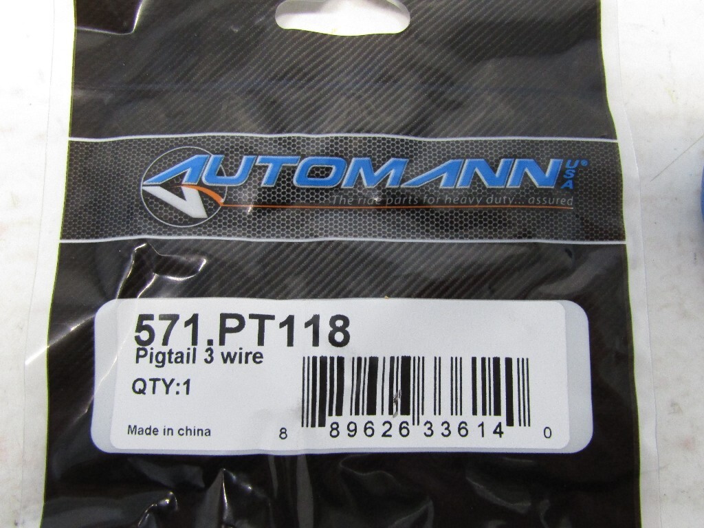 Automann Pigtail 3 Wire with Straight 3 Pin Female Connector 571.PT118 ...