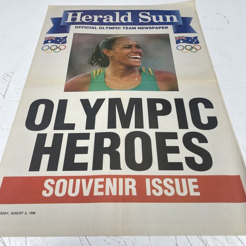 ORIGINAL Newspaper Cage Poster Herald Sun 1996 Olympic Games Heroes ...