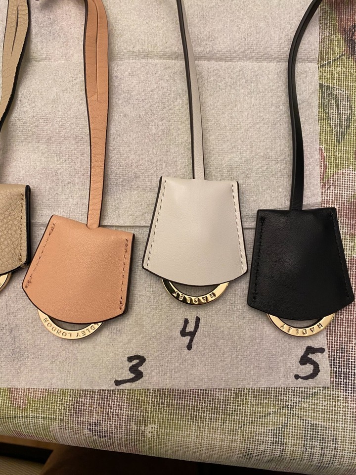 Radley London Scottie Purse Hang Tags Gold Tone Key Ring Diff Straps ...