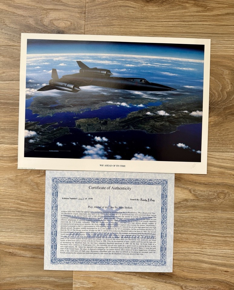 Stan Stokes Signed Aviation Art – Complete Set of 8 WWII Cold War ...
