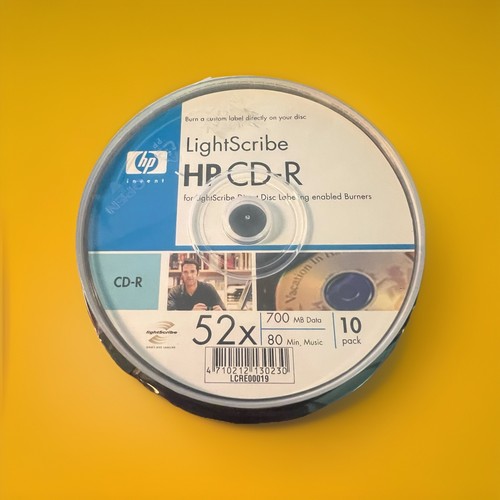 HP Lightscribe CD-R Discs 10 pack 52X 700 MB 80 Min Music NEW SEALED | eBay