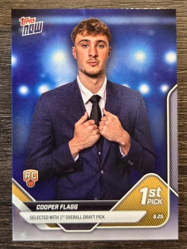 Cooper Flagg 2025 Topps Now #D1 Draft Night RC Rookie - Dallas ...