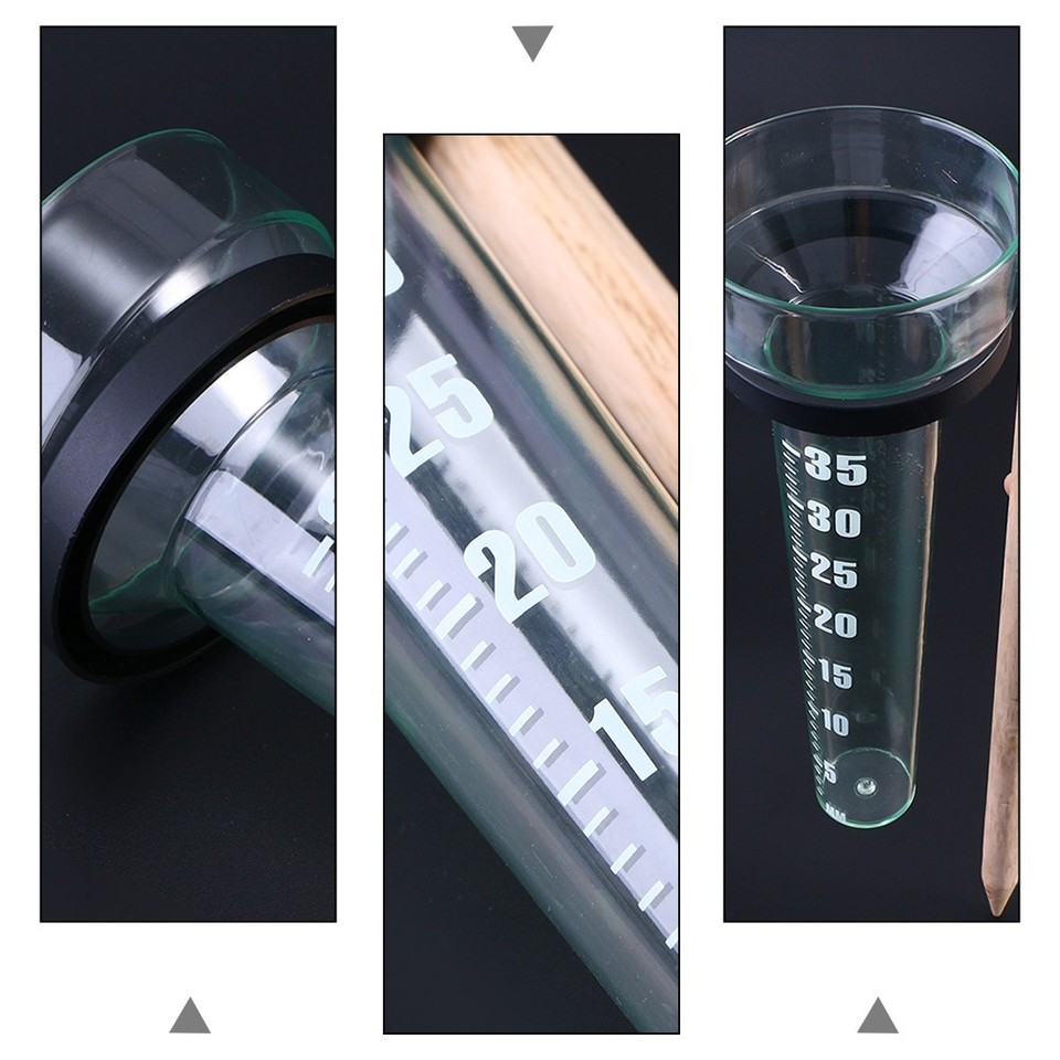 2pcs Outside Rain Gauge Rain Measuring Container without Wooden Sticks ...