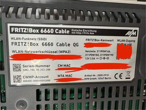 FRITZ!Box 6660 Cable Kabelmodem - Weiß | eBay