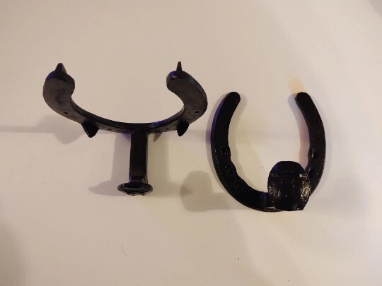 American Made Cowboy Hat & Coat Rack made/w Real Horseshoes, Blacksmith ...