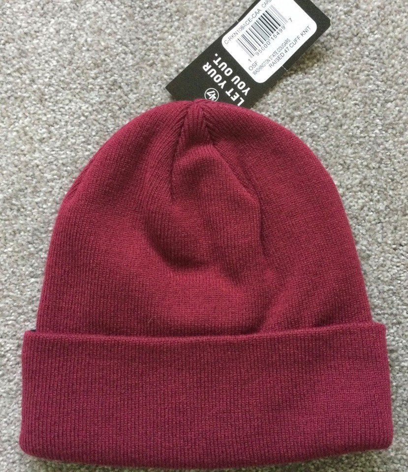 47 Brand Washington State wsu beanie knit hat cap Wazzu red crimson ...