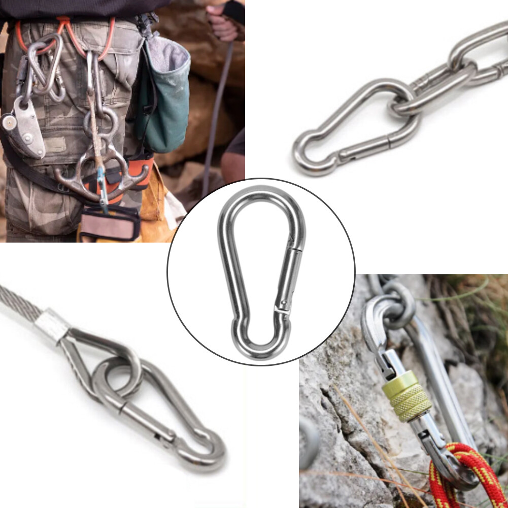 11pcs Backpack Snap Hook Portable Carabiner Clip Heavy Duty Stainless ...