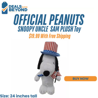 Official Peanuts Snoopy Uncle Sam Plush Toy - Collectible | eBay