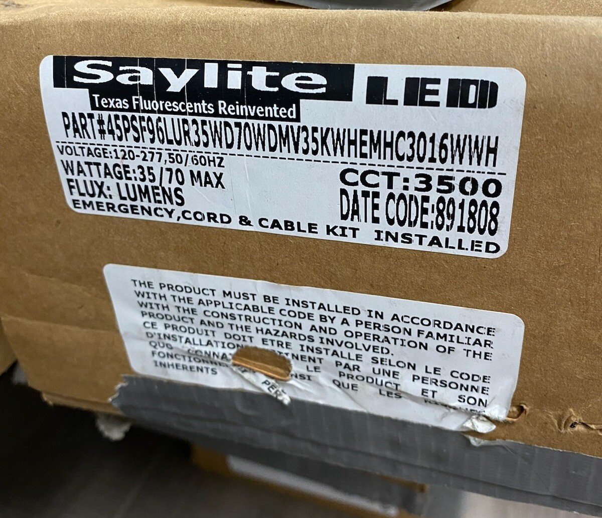 SAYLITE - Series 45 LED Pendant Mount Linear Fixture 35W-Up & 70W-Down ...