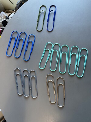 vintage gros TROMBONE en metal epingle BUREAU decoration FIXATION ...