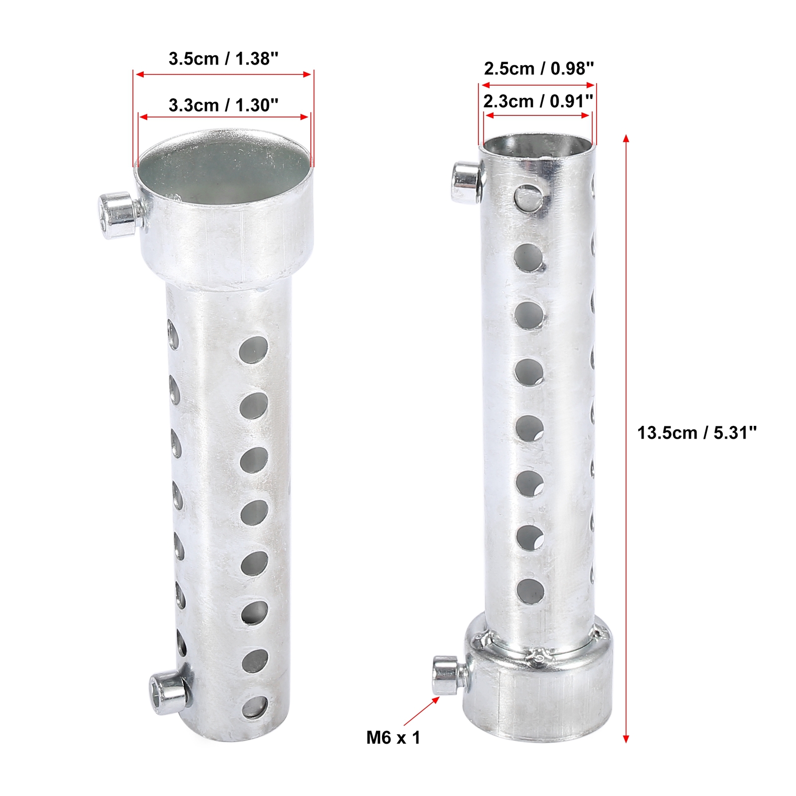 TWO 35mm Motorcycle Exhaust Silencer Exhaust Insert Muffler Pipe ...