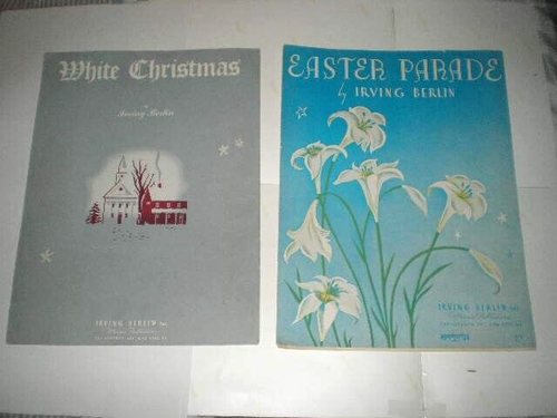 Sheet Music: White Christmas and Easter Parade by Irving Berlin 1933 ...