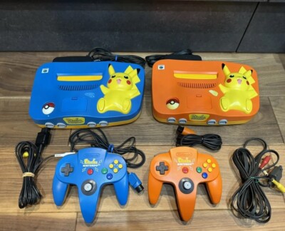 Nintendo 64 N64 Pokemon Pikachu Console Choose Orange and Blue Used | eBay