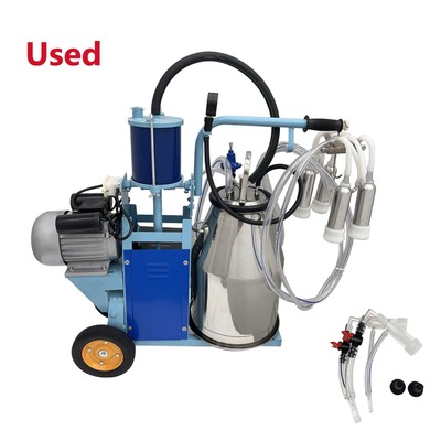 Used Electric Cow Goat Piston Milking Machine with 25L Stainless Steel ...