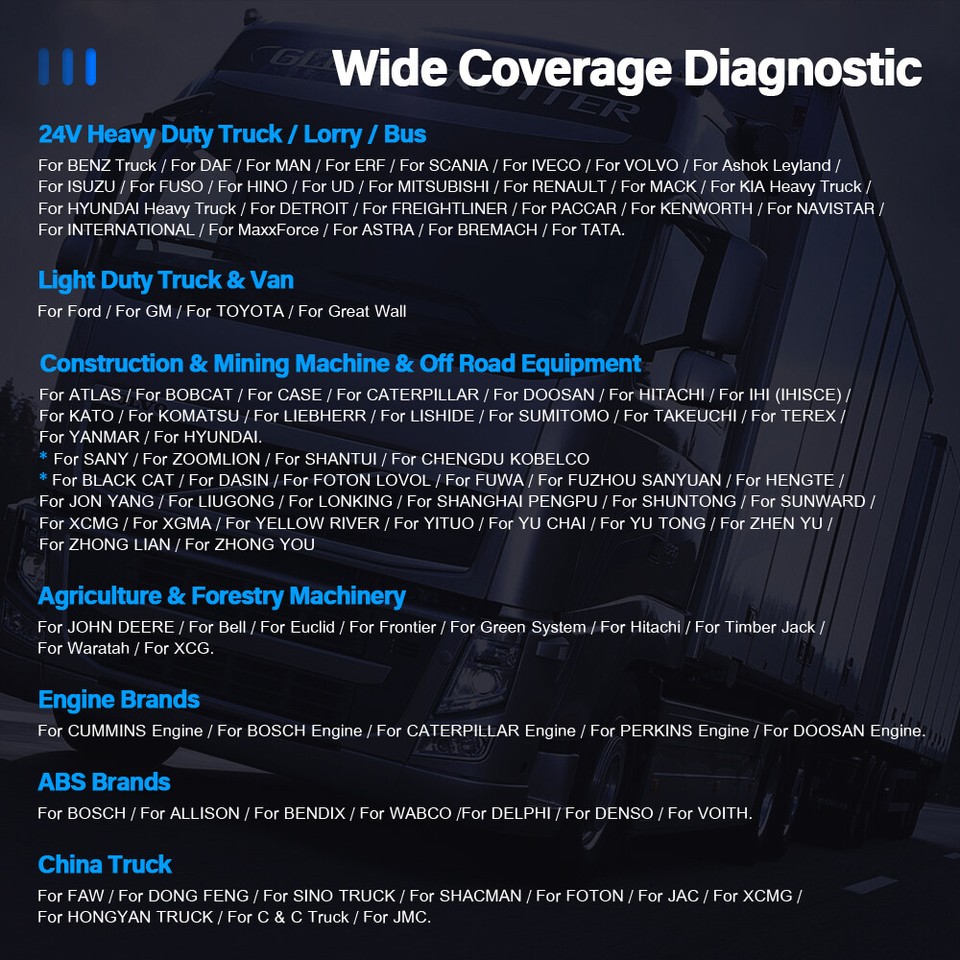 HGV Truck Full Systems Diagnostic Tool OBD2 Scanner Laptop for EURO ...