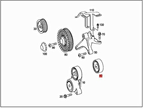 Genuine MERCEDES Guide pulley 2782020619 | eBay