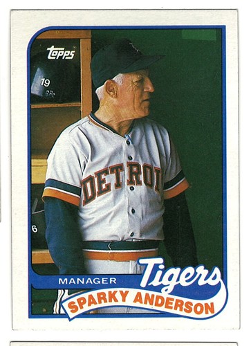 1989 Topps Baseball #193 Sparky Anderson Detroit Tigers Manager HOF | eBay