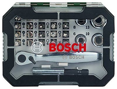 Bosch Screwdriver Bit and Ratchet Set Hand Tool Kit - 26 Pieces ...