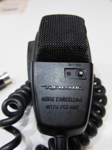 VINTAGE REALISTIC 21-1175 AMPLIFIED NOISE CANCELLING MICROPHONE 5 PIN ...