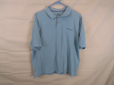 Columbia men's Golf shirt polo condition L Light Blue | eBay