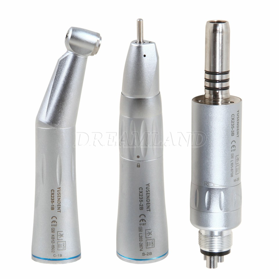 COXO/YBB Dent Low Speed Handpiece 1:1 Straight Contra Angle Air Motor 4 ...