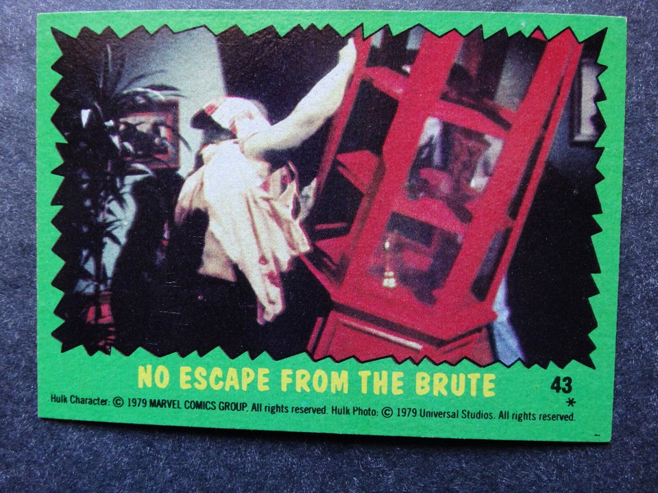 1979 Topps The Incredible Hulk TV Show Card Complete Your Set You U ...