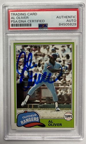 AL OLIVER SIGNED 1981 TOPPS #70 PSA/DNA CERTIFIED AUTOGRAPH AUTHENTIC ...
