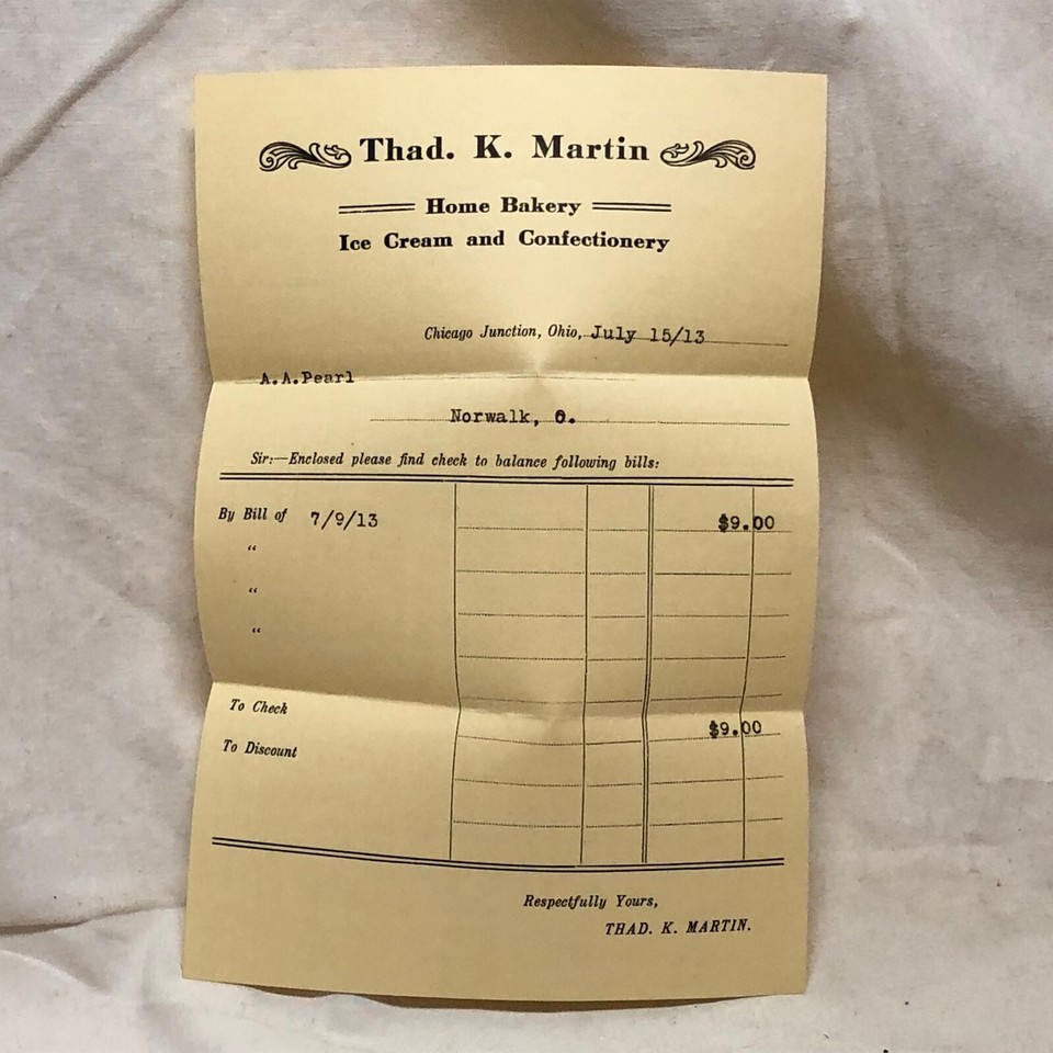 3 Vintage 1915 Chicago Junction Ohio Thad. K Martin Cover Letters ...