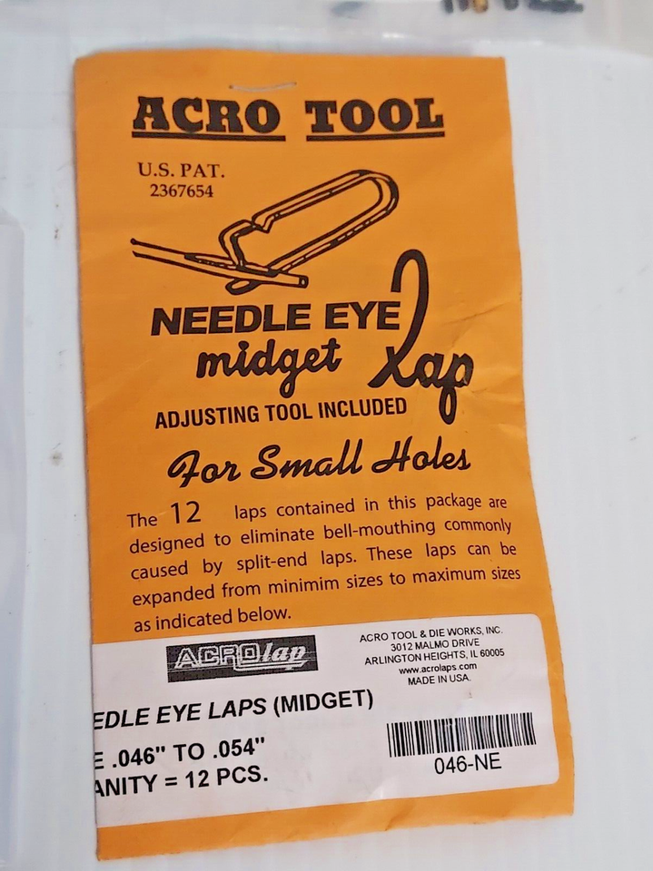 ACRO TOOLS ACROLAP BRASS BARREL LAP LAPPING TOOLS - NEW pkgs | eBay