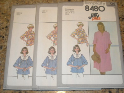 🌹1977 UNCIRCULATED SIMPLICITY #8480-LADIES PULLOVER DRESS & TOP PATTERN ...
