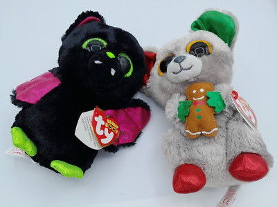 Ty Beanie Boos 6" MAC Christmas Mouse & Igor the Bat Plush | eBay